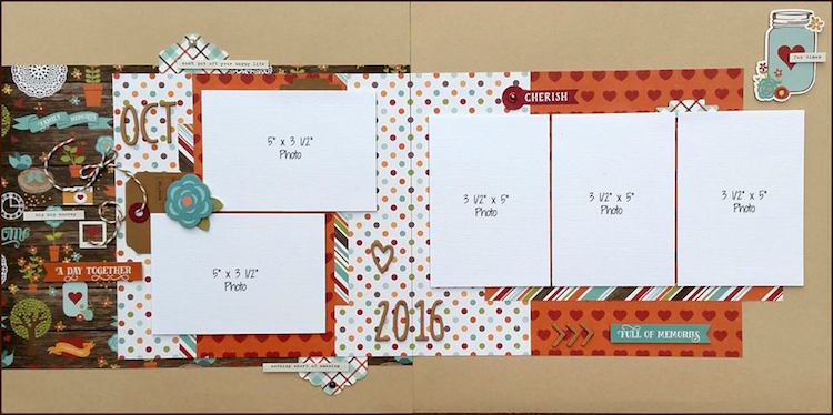 Monthly Scrapbooking Layout Kit Club at The ScrapRoom - www.scrap-room.com
